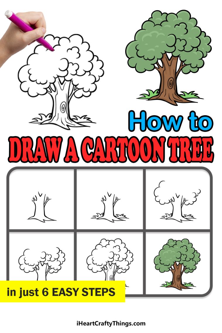 Cartoon Tree Drawing - How To Draw A Cartoon Tree Step By Step