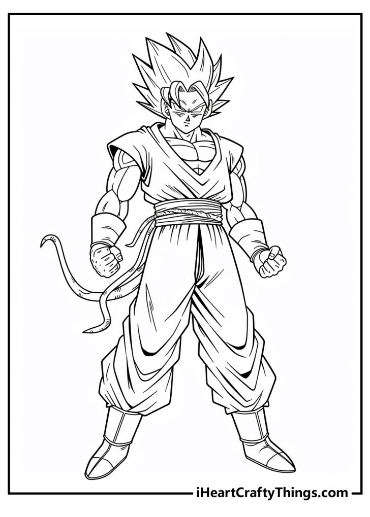 30 Goku Coloring Pages (Easy Free PDF Printables For Kids)