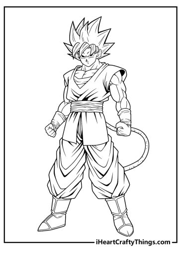30 Goku Coloring Pages (Easy Free PDF Printables For Kids)