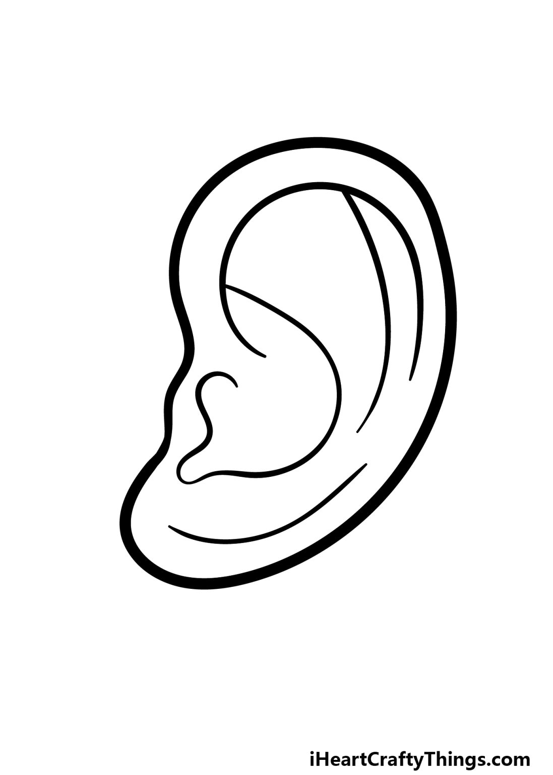 Cartoon Ear Drawing - How To Draw A Cartoon Ear Step By Step