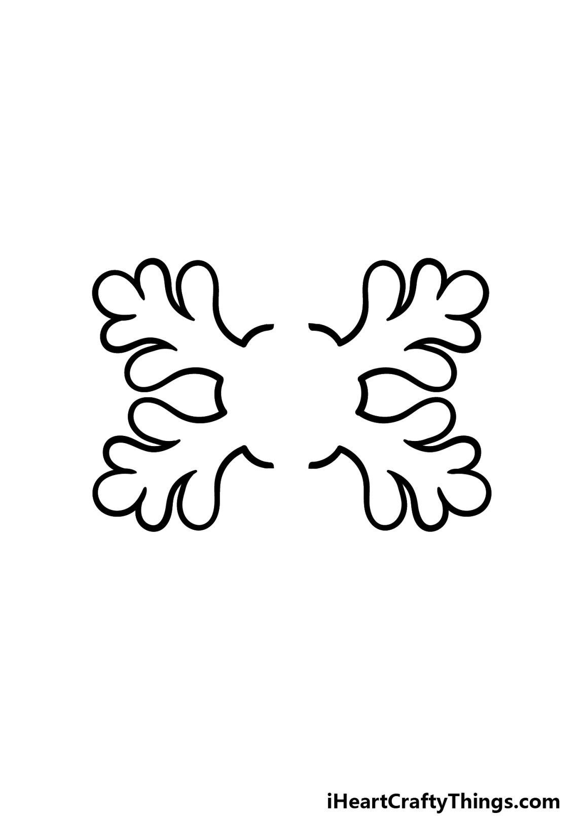 Cartoon Snowflake Drawing - How To Draw A Cartoon Snowflake Step By Step