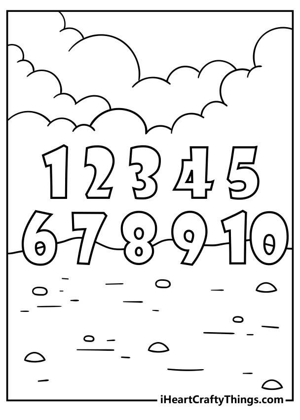 Number Coloring Pages (100% Free Printables)