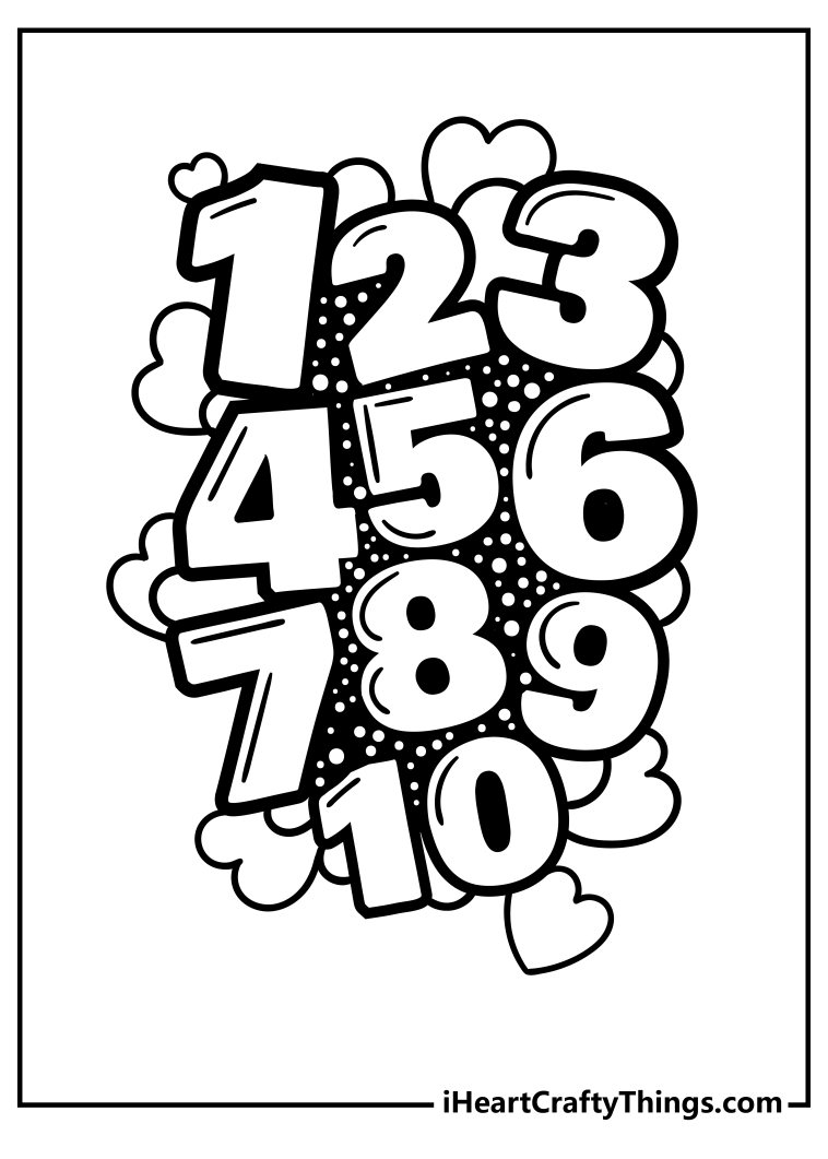 number 60 coloring pages - Printable Number Coloring Pages (Updated ...