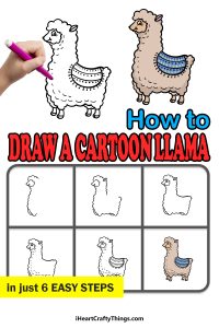 Cartoon Llama Drawing - How To Draw A Cartoon Llama Step By Step