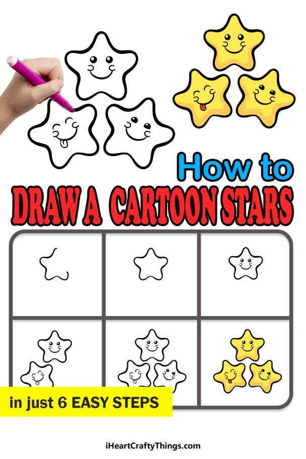 Cartoon Stars Drawing - How To Draw Cartoon Stars Step By Step