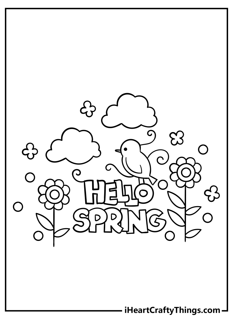 27 Spring Coloring Pages 2025 (100% Free Printables)