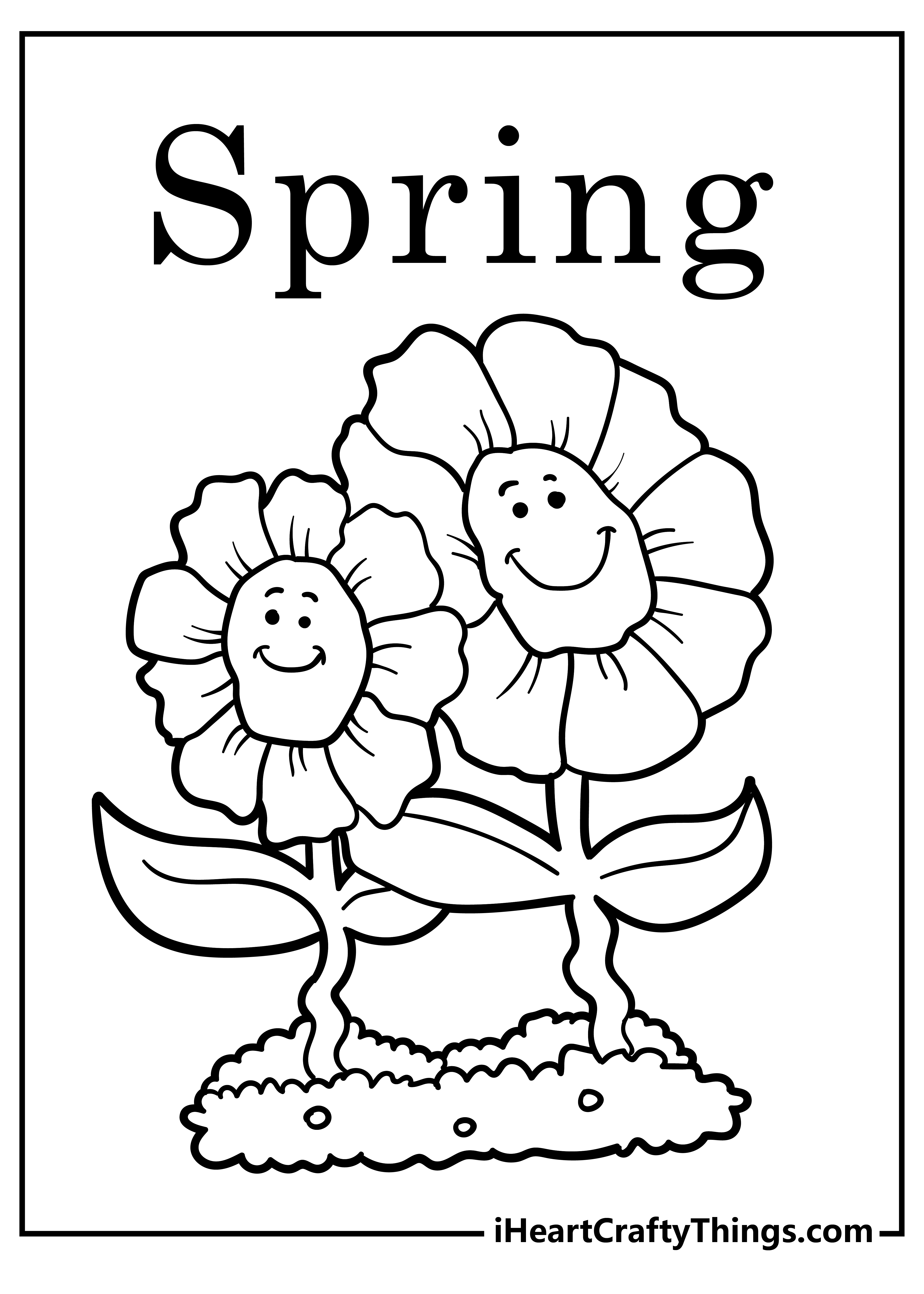 Coloring Pages For Spring Flowers Coloring Pages For Spring Flowers