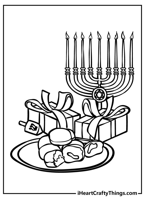 Hanukkah Coloring Pages: 20 Free Printable PDF Sheets