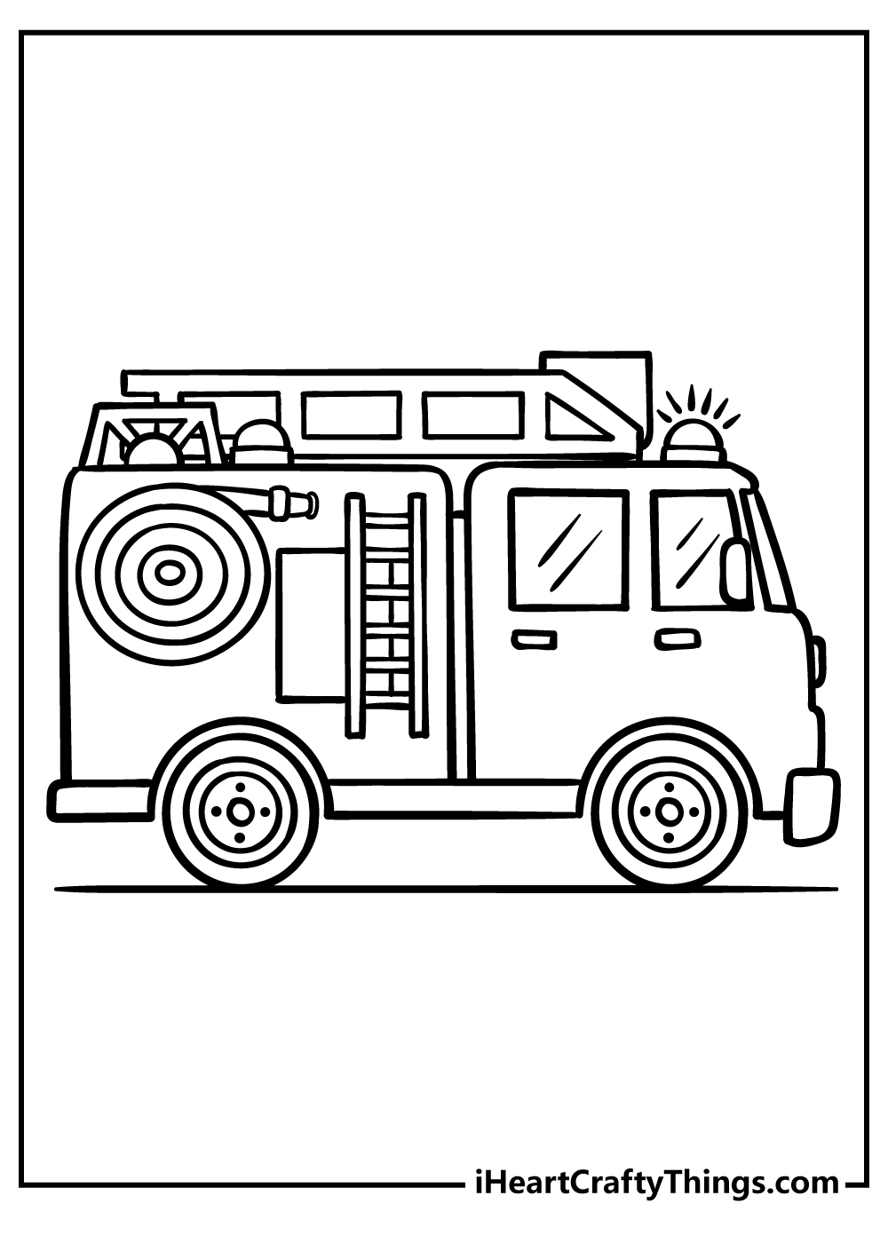 Fire Truck Coloring Pages Printable By Viralken sbs