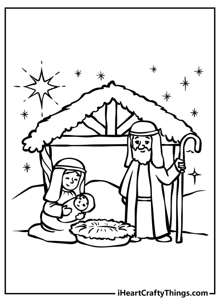 Nativity Coloring Pages (100% Free Printables)