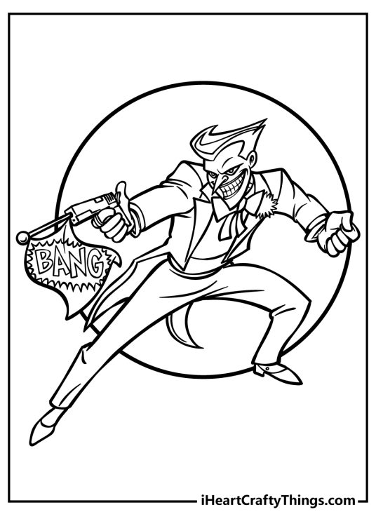 20 Joker Coloring Pages (100% Free Printables)
