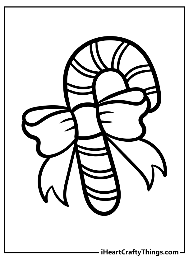 30 Candy Cane Coloring Pages (100% Free Printables)