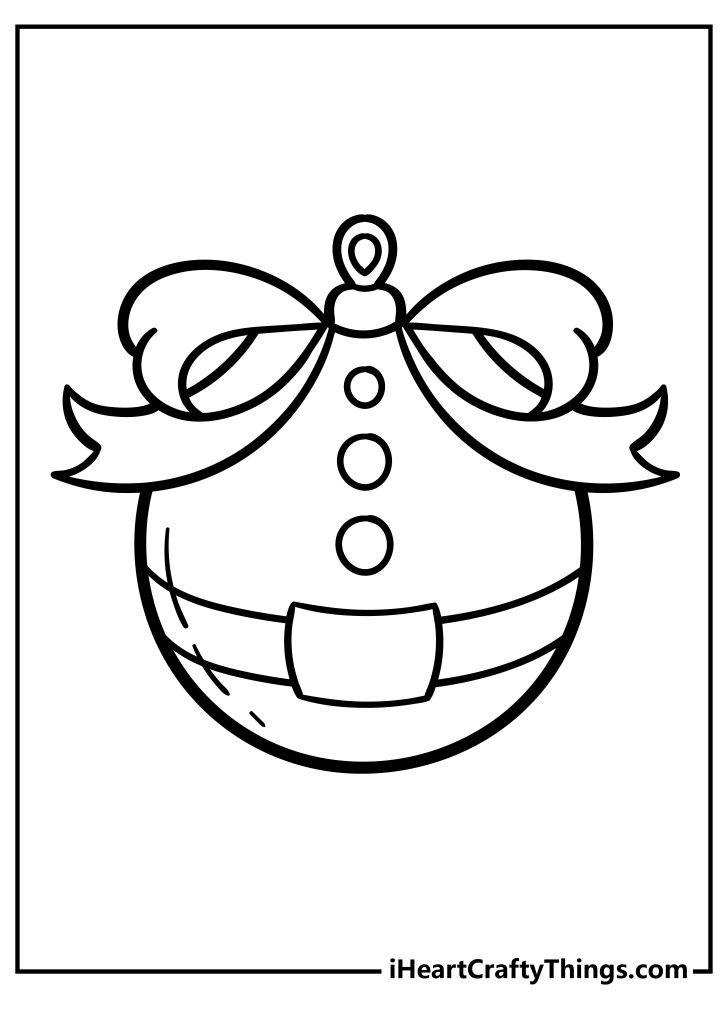 30 Christmas Ornament Coloring Pages (100% Free Printables)