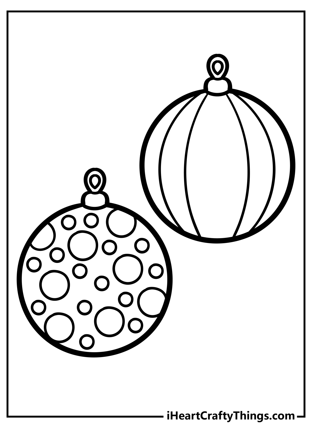 30 Christmas Ornament Coloring Pages (100% Free Printables)