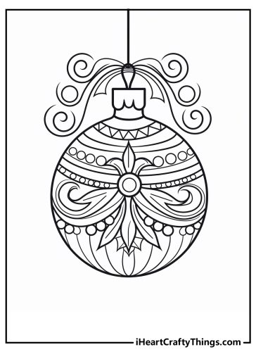 30 Christmas Ornament Coloring Pages (100% Free Printables)