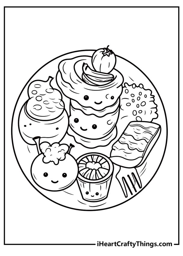 45 Food Coloring Pages: Easy Printables To Download For Free