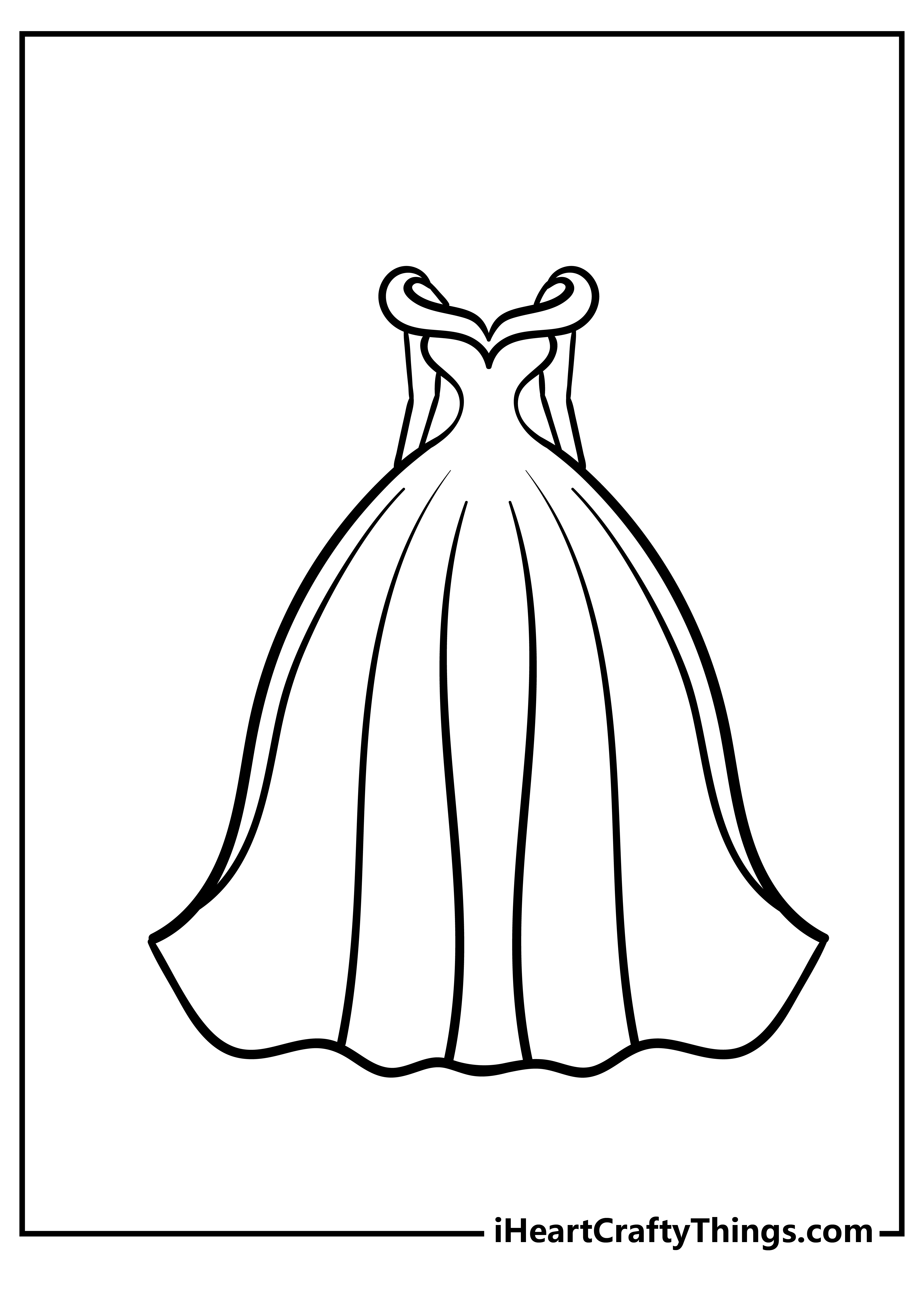Dress Templates Coloring Pages Dress Templates Coloring Pages
