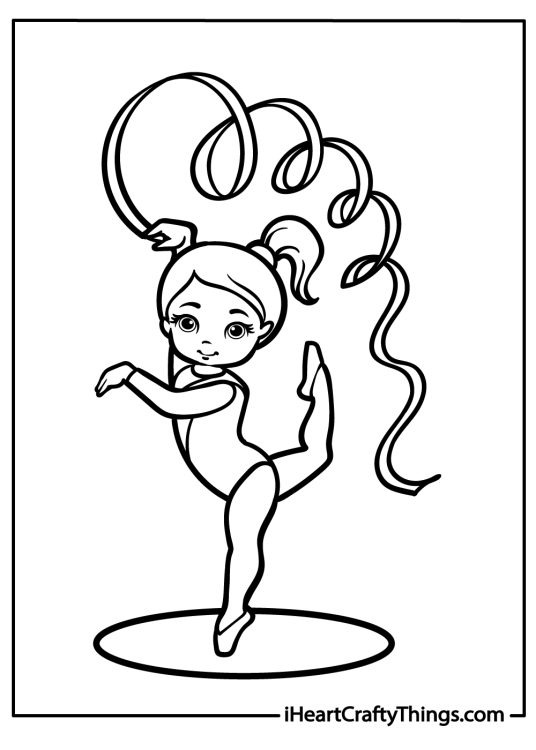 46 Free Gymnastics Coloring Pages (Easy PDF Printables)
