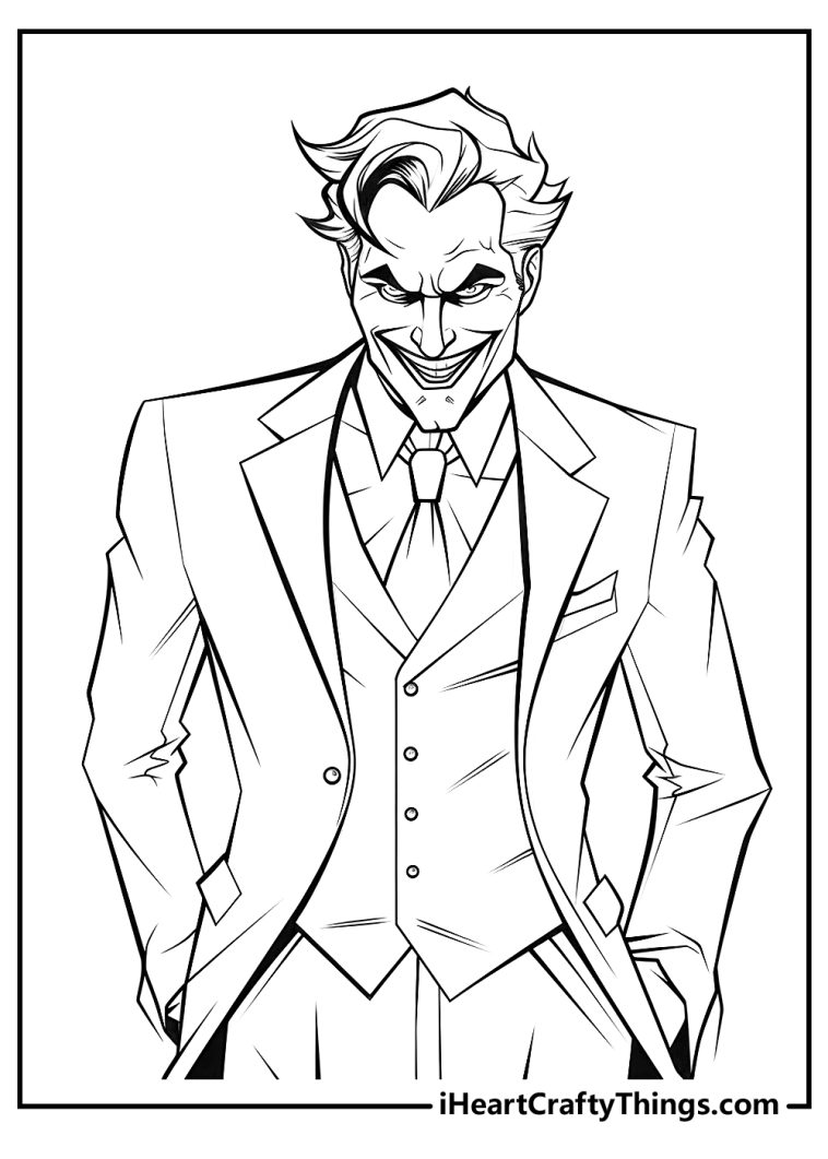 20 Joker Coloring Pages (100% Free Printables)