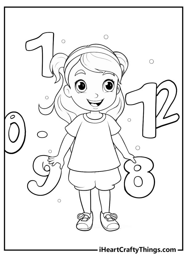 Number Coloring Pages (100% Free Printables)