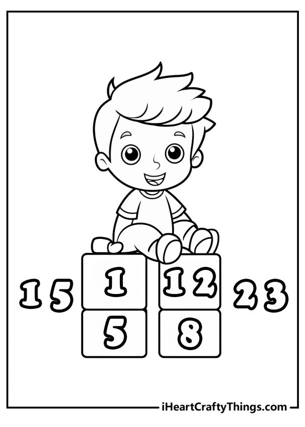 Number Coloring Pages (100% Free Printables)