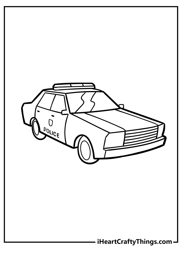 30 Police Car Coloring Pages (100% Free Printables)