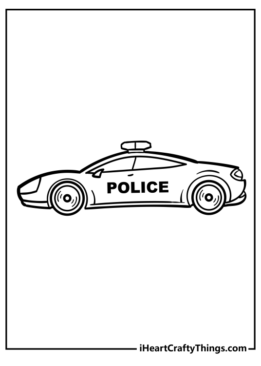 40 Police Car Coloring Pages (100% Free Printables)
