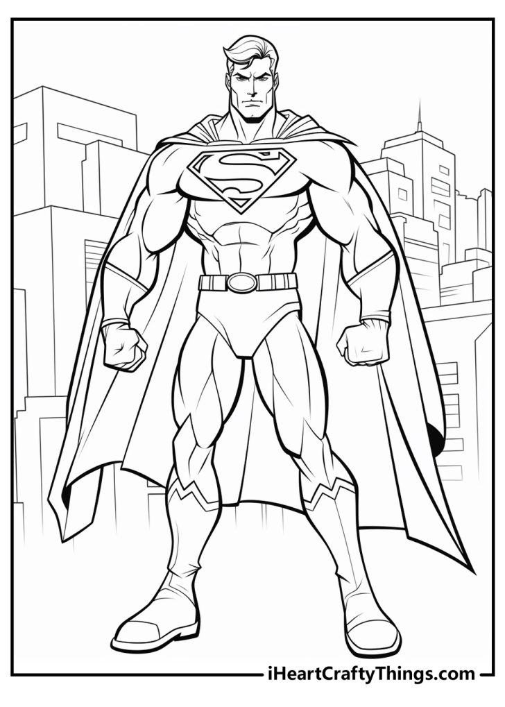 Superman Coloring Pages (20 Free Printables)