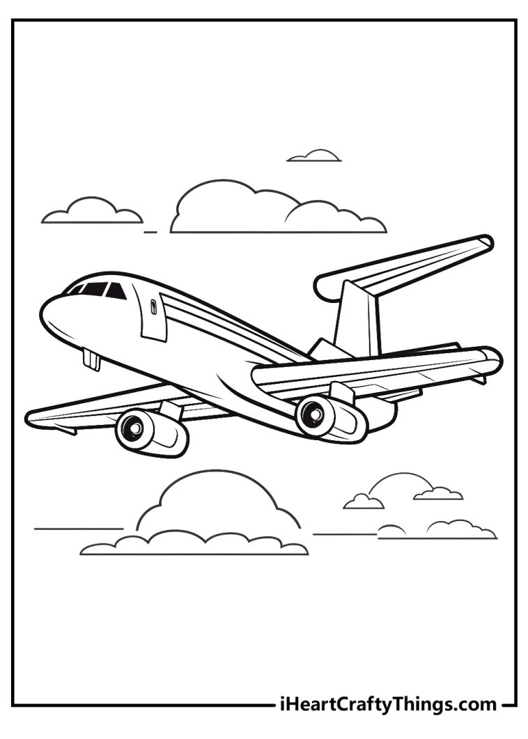 Airplane Coloring Pages (100% Free Printables)