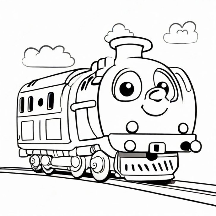 How To Draw A Train Step-by-Step - Easy Train Drawing For Kids
