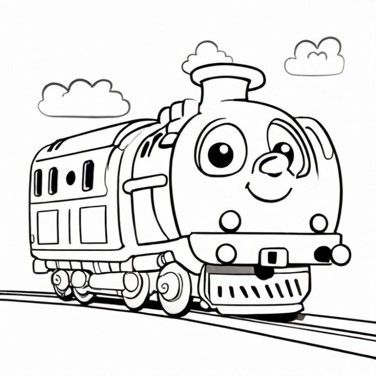 How To Draw A Train Step-by-Step - Easy Train Drawing For Kids