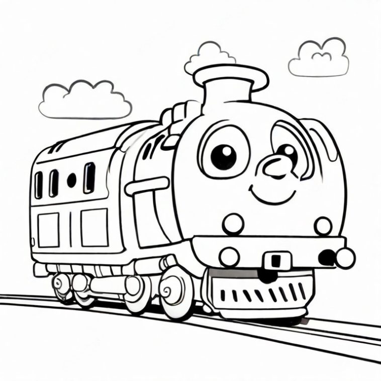 How To Draw A Train Step-by-Step - Easy Train Drawing For Kids
