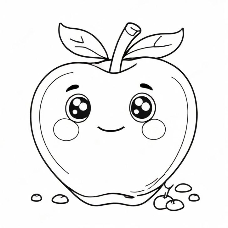 Apple Drawing - How To Draw An Apple Step By Step