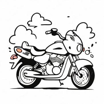 Motorcycle Drawing - How To Draw A Motorcycle Step By Step