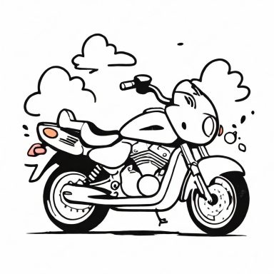 Motorcycle Drawing - How To Draw A Motorcycle Step By Step