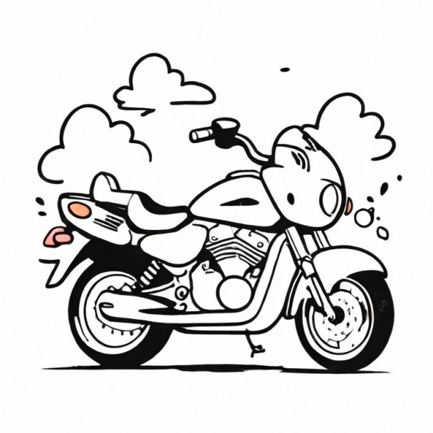 Motorcycle Drawing - How To Draw A Motorcycle Step By Step
