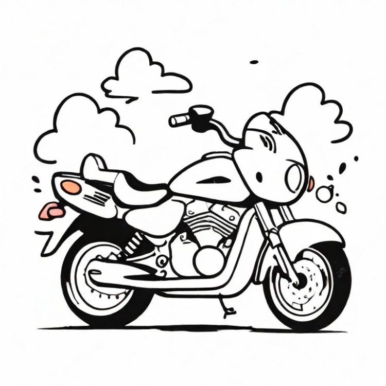 Motorcycle Drawing - How To Draw A Motorcycle Step By Step