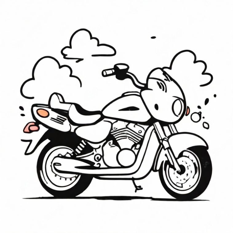 Motorcycle Drawing - How To Draw A Motorcycle Step By Step