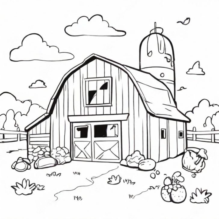 Barn Drawing - How To Draw A Barn Step By Step
