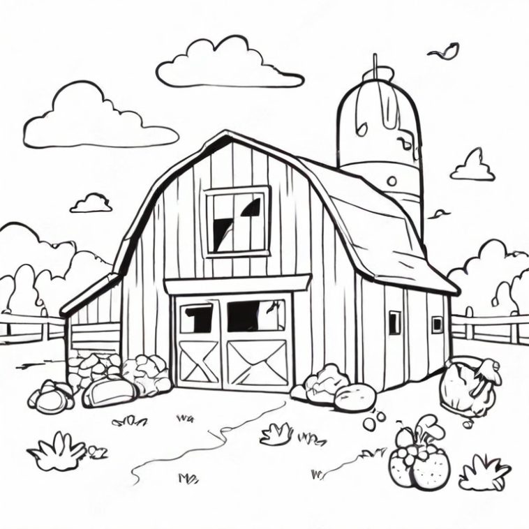 Barn Drawing - How To Draw A Barn Step By Step