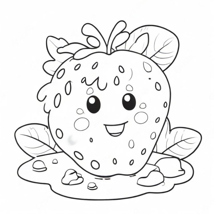 Strawberry Drawing - How To Draw A Strawberry Step By Step