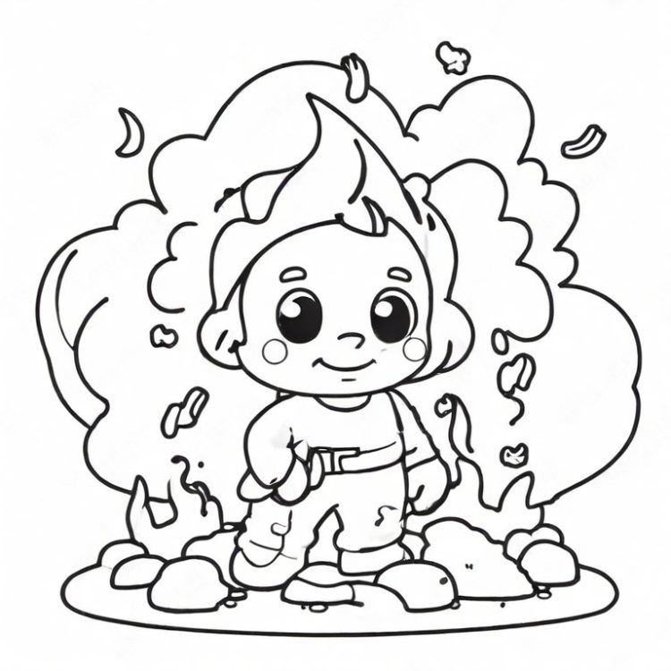 Cartoon Fire Drawing - How To Draw A Cartoon Fire Step By Step