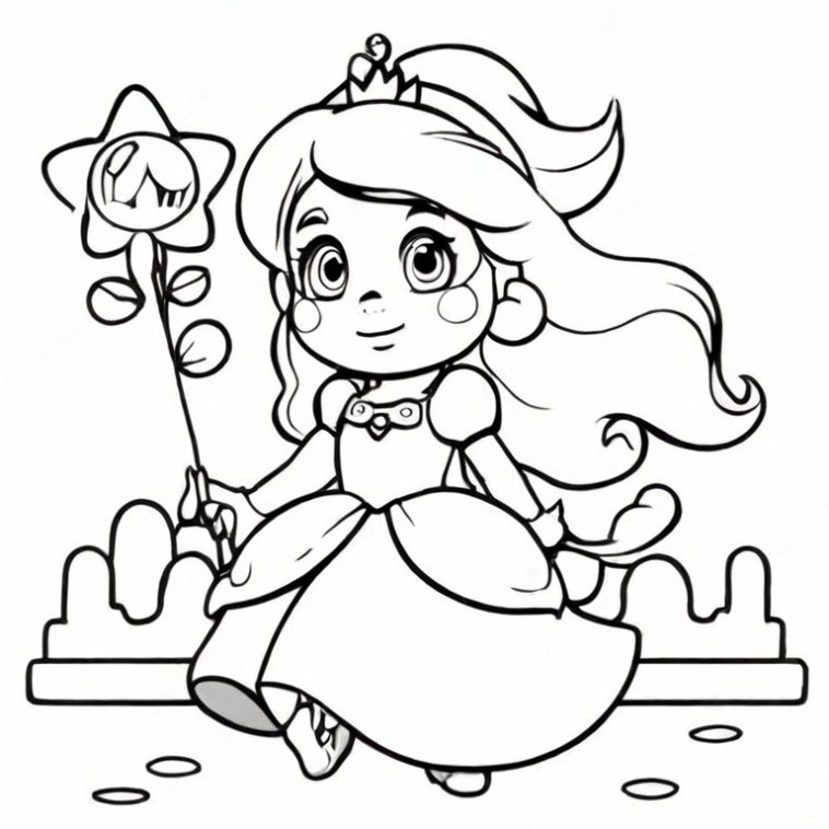 Princess Peach Drawing - How To Draw Princess Peachy Step By Step