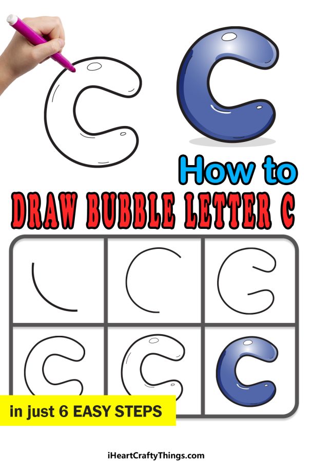Bubble Letter C - Draw Your Own Bubble C In 6 Easy Steps Bubble Letter C - Draw Your Own Bubble C In 6 Easy Steps