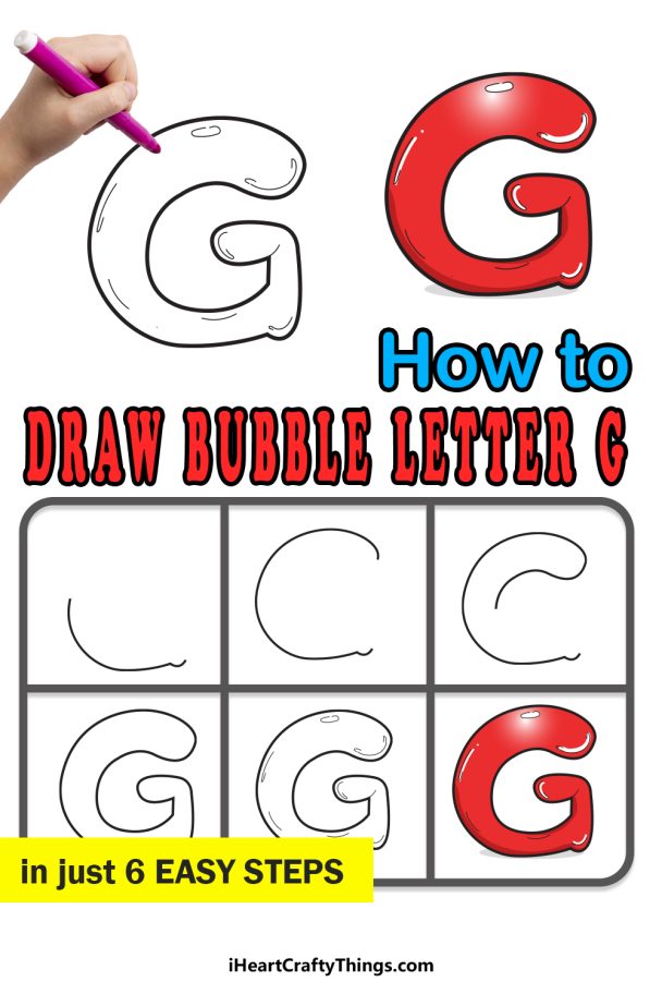 Bubble Letter G: Draw Your Own Bubble G In 6 Easy Steps