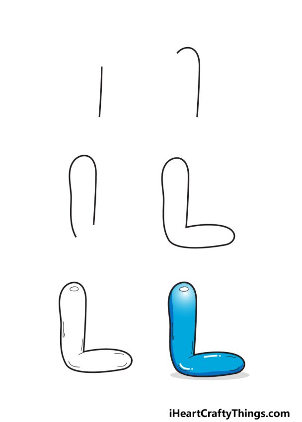 Bubble Letter L - Draw Your Own Bubble L In 6 Easy Steps