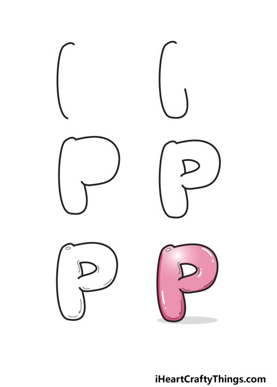 Bubble Letter P Draw Your Own Bubble P In 6 Easy Steps Bubble Letter P Draw Your Own Bubble P In 6 Easy Steps