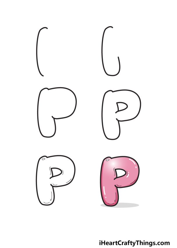 Bubble Letter P: Draw Your Own Bubble P In 6 Easy Steps
