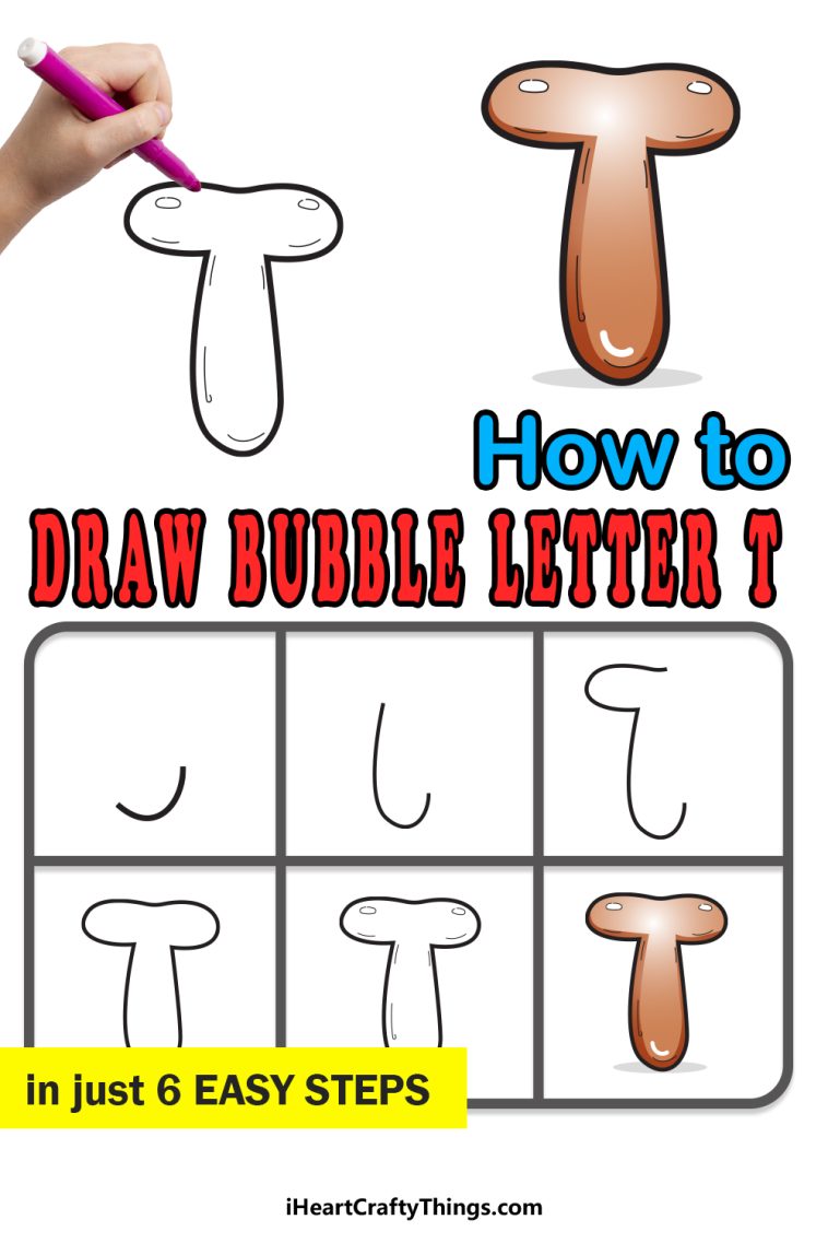 Bubble Letter T: Draw Your Own Bubble T In 6 Easy Steps