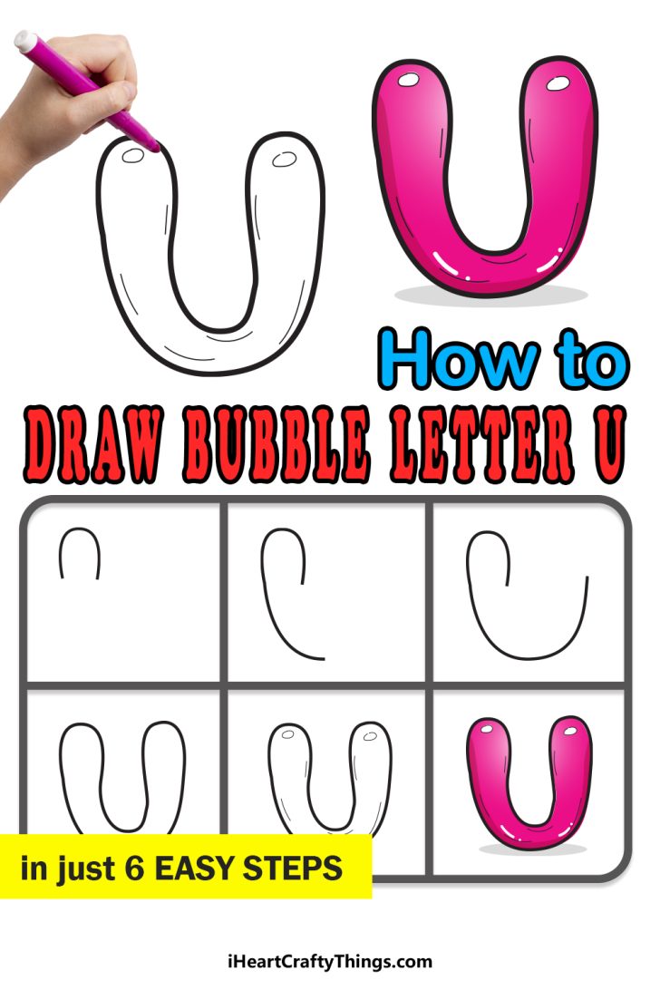 Bubble Letter U: Draw Your Own Bubble U In 6 Easy Steps